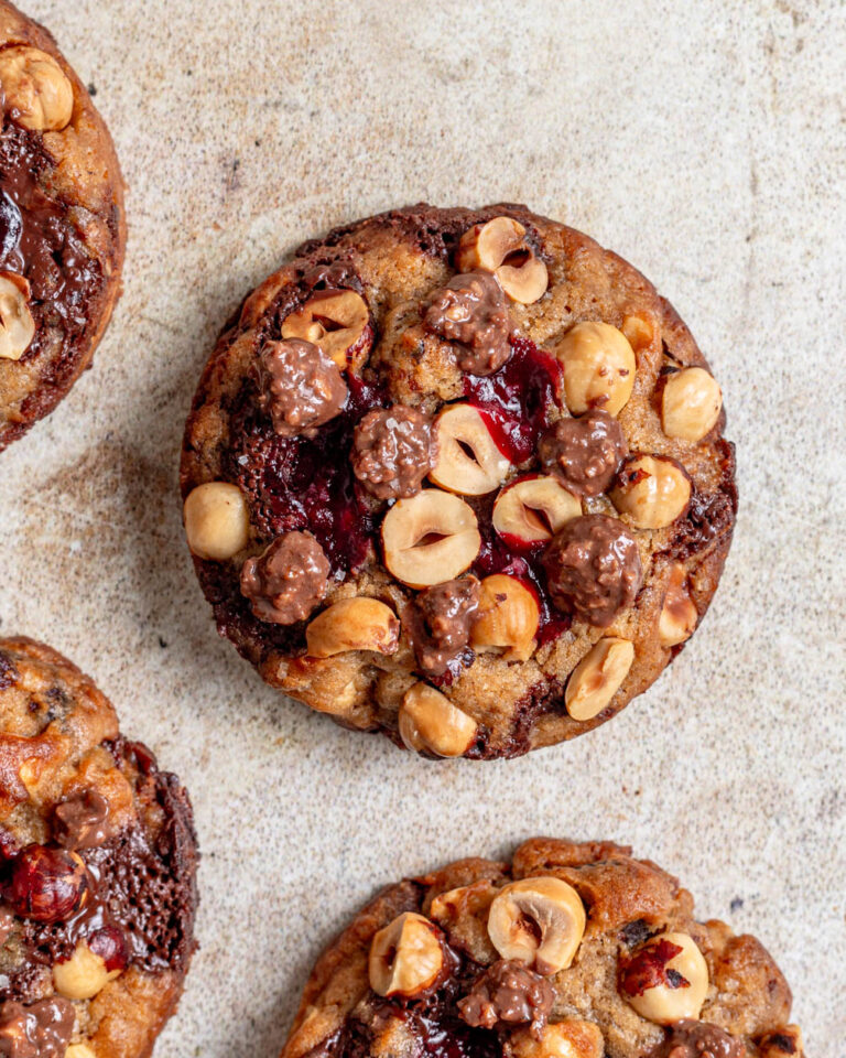 French style chocolate raspberry hazelnut cookies | Halicopter Away
