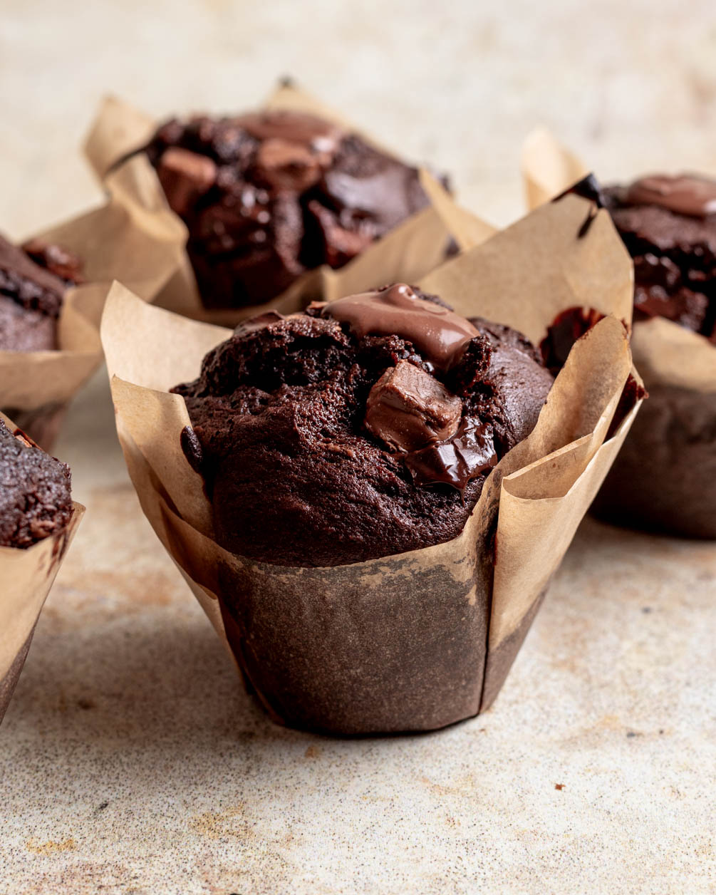 Olympic Village Triple Chocolate Muffins | Halicopter Away